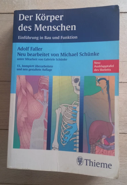 DER KÖRPER DES Menschen, Adolf Faller, 13. Auflage EUR 3,50 - PicClick DE