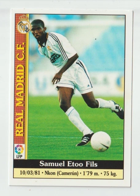 SAMUEL ETO'O #521 R.madrid Rookie Card 2º Año Fichas 1999/2000 ...