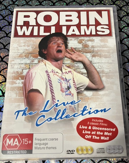 ROBIN WILLIAMS THE Live Collection 5 DVD Set Stand Up Comedy Legend $4. ...