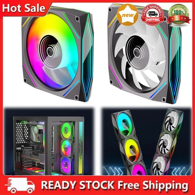 120MM ARGB COMPUTER Chassis Fan 800-1800RPM 4pin PWM 12V Large Air ...