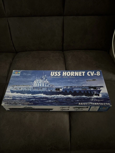 TRUMPETER 05727 USS Hornet CV-8 1:700th Scale Military Model Kit £10.78 ...