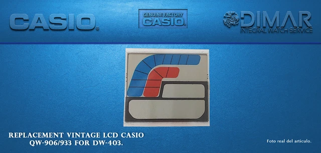 REMPLACEMENT ORIGINAL VINTAGE Casio LCD QW.906/933 Pour DW-403 Silver ...