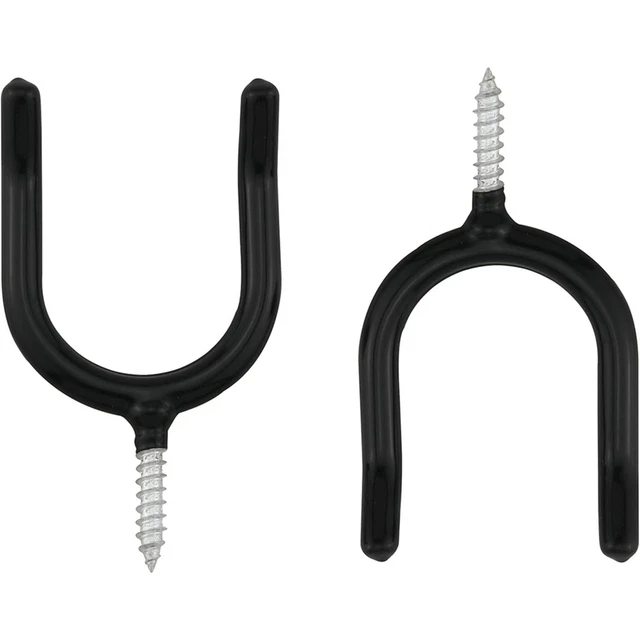 EFFICIENT SCREW IN U shaped Hook for Garage Storage Set of 4 Wall Mount ...