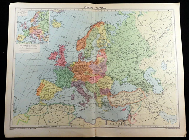 WW2 CARTE OCCUPÉ Europe Européen Guerre Géographie WW1 Bordure Changes 1940 EUR 104,98 - PicClick FR