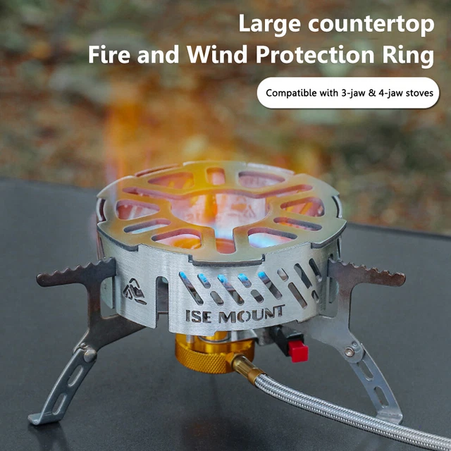 CAMPING GAS STOVE Wind Shield Portable Cassette Stove Windproof Ring ...