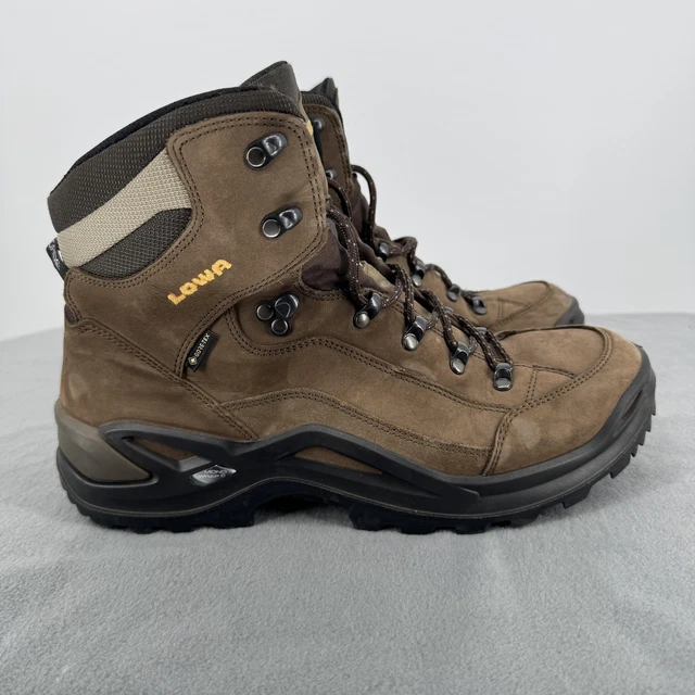 LOWA RENEGADE GTX Mid Hiking Boots Mens 11.5 Brown Gore Tex Waterproof ...