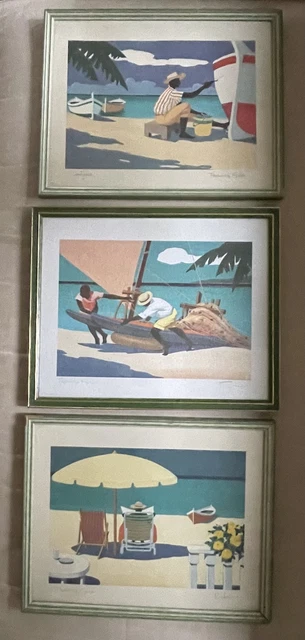 TABLEAUX ,TROIS LITHOGRAPHIES d’après Thomas Gibb , Caraïbes EUR 45,00 ...