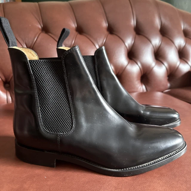 LOAKE 290B BLACK Polished Leather Goodyear Welt Formal Chelsea Boots UK ...