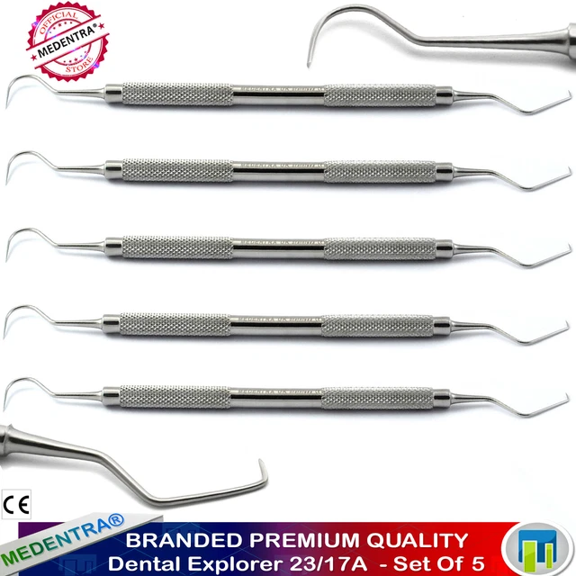 DENTAL EXPLORER 17/23 Subgingival Calculus and Caries Detection X 5 ...