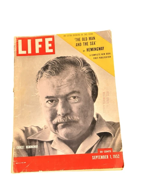 LIFE MAGAZINE SEPTEMBER 1, 1952; Ernest Hemingway The Old Man and the ...