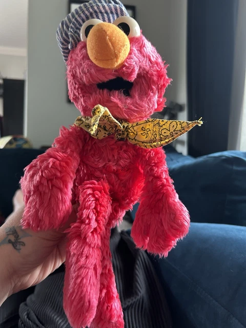 VINTAGE APPLAUSE ELMO Jim Henson Sesame Street Train Conductor Plush £8 ...