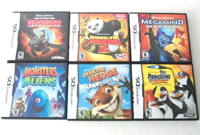NINTENDO DS DREAMWORKS Kids Games Lot Train Your Dragon Penguins Kung ...