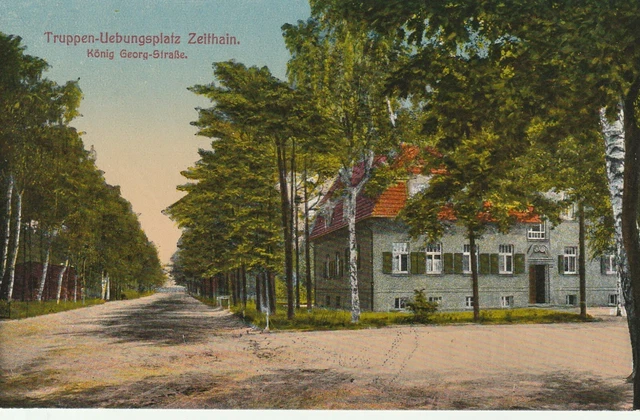 ALTE POSTKARTE 2490 - Truppenübungsplatz Zeithain - König Georg Strasse ...