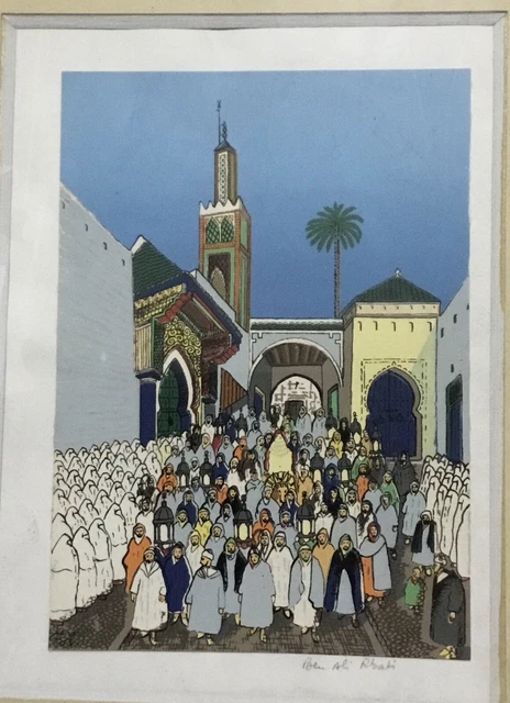 TABLEAU LITHOGRAPHIE OU Dessin De Mohamed Ben Ali R’bati EUR 190,00 ...