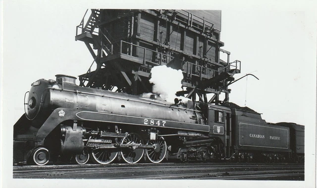 ORIGINAL PHOTO OF Canadian Pacific Steam Locomotive 2847 Winnipeg, MB ...