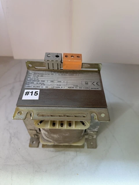 TRANSFORMATORE TRAFO MONO Transformator 230V 400V Sec. 24V 020TSM0500-01 #15 EUR 109,99 ...