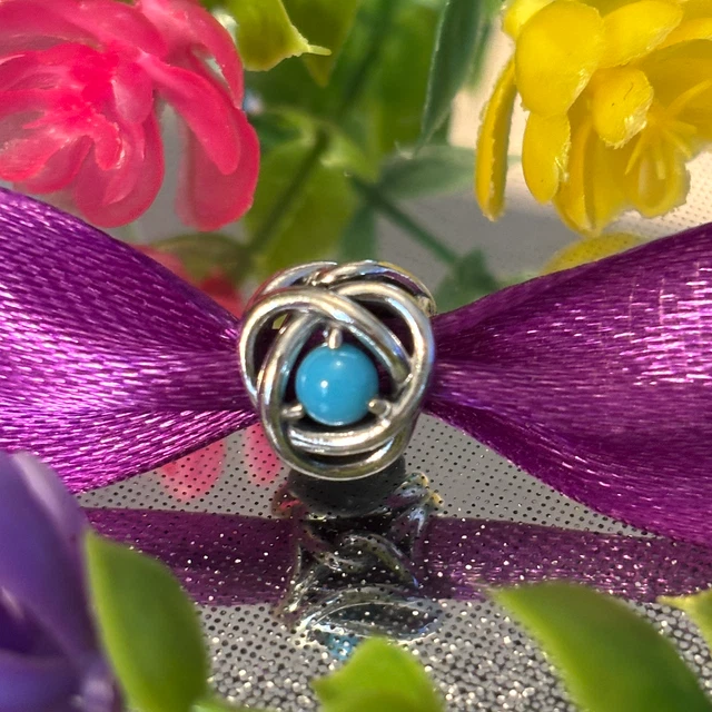 PANDORA 💖 DECEMBER Birthstone Eternity Circle Charm 🌟💫 £17.75 - PicClick UK