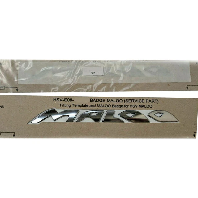 GENUINE HSV HOLDEN / Decal Badge Maloo for VE E1 E2 E3 Rear 1/4 Left ...