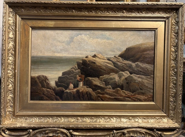 ORIGINAL 19TH CENTURY OLD MASTER STYLE Oil Painting in Gold gilt Frame ...