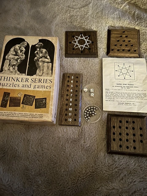 VINTAGE THINKER SERIES Puzzles And Games Hardwood Surface Skor-Mor ...