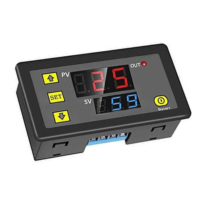 PROGRAMMABLE DIGITAL TIMER Switch Module 12V DC 10A with LED Display ...