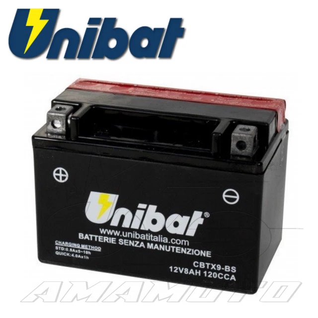 BATTERIA UNIBAT CBTX9-BS = Ytx9-Bs Betamotor Eikon 150 2000 2001 2002 EUR 34,90 - PicClick IT