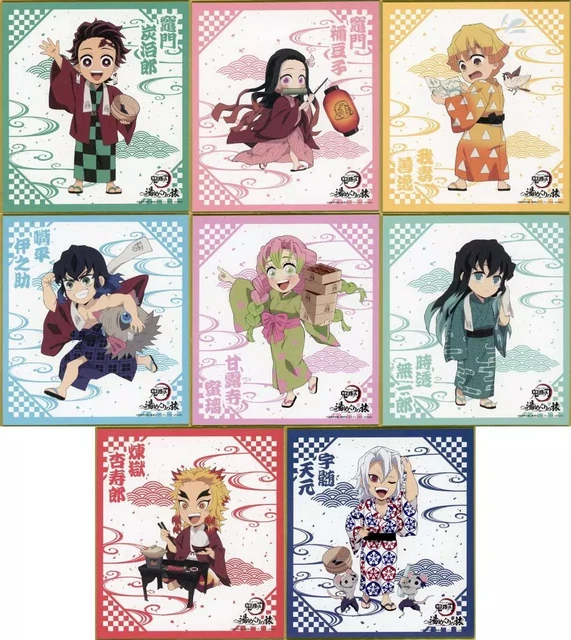 DEMON SLAYER KIMETSU no Yaiba Hot Spring Mini Shikishi Set of 8 JTB ...