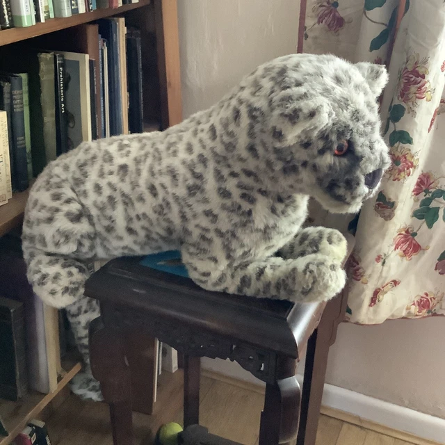 RARE SNOW LEOPARD Plush Coat Large Beautiful Eyes Vintage Merrythought ...