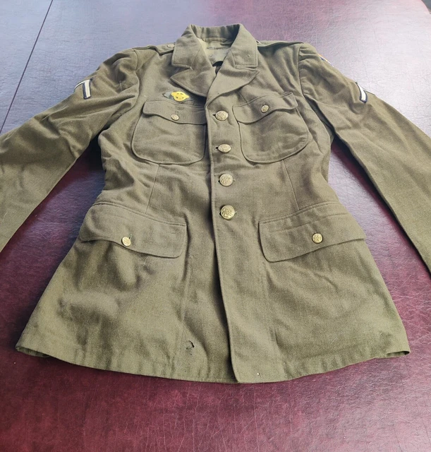 WW2 US ARMY Air Force Jacket Hap Arnold Patch Private First Class ...