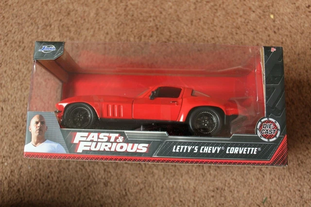 JADA FAST AND Furious Letty's Chevy Corvette Red 1:24 Scale Brand New ...