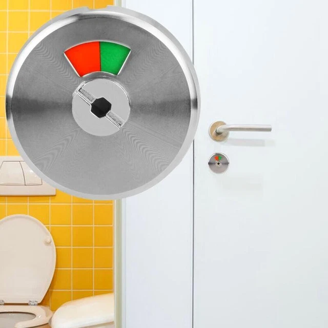 TOILET CUBICLE DOOR Locks Indicator Bolt Vacant Engaged Commercial ...