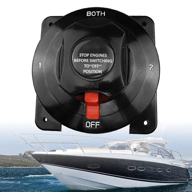 MARINE DUAL BATTERY Switch Boat Isolator Selector RV/Yacht/Caravan ...