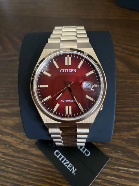 CITIZEN NJ0153-82X DATE Sapphire Cal.8210 5Bar Red Silver Automatic ...