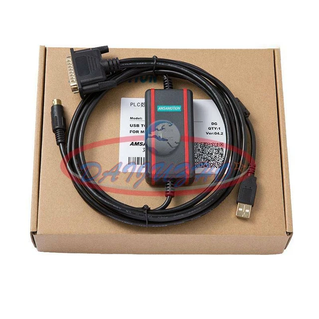 USB-SC09+ FTDI PLC Programming Cable Suitable Mitsubishi FX/A Series ...