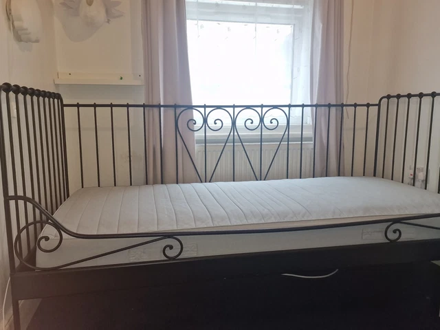 IKEA MELDAL BLACK Single Day Bed £100.00 - PicClick UK