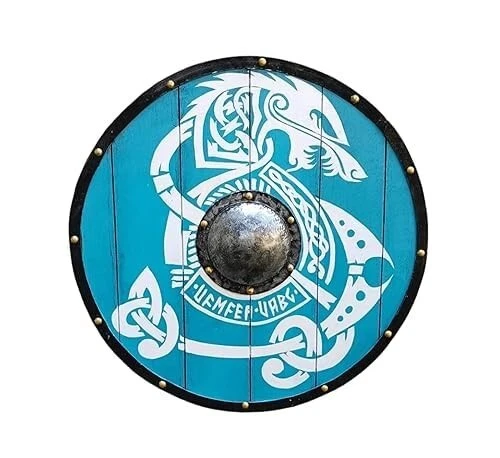 VIKING SHIELD WITH Scabbard, Medieval Round Shield Armor, Templar ...