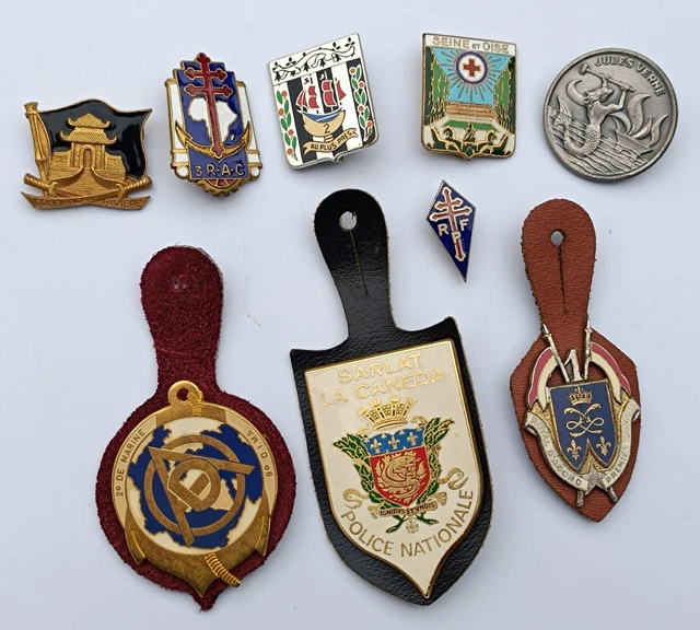 LOT RARE INSIGNES Militaires Police Marine RPF 3 RAC Vintage Collection ...