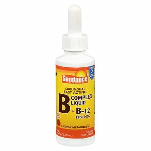 SUNDANCE VITAMINS B + B12 Complex Liquid Natural Berry Flavor 1200 mcg ...