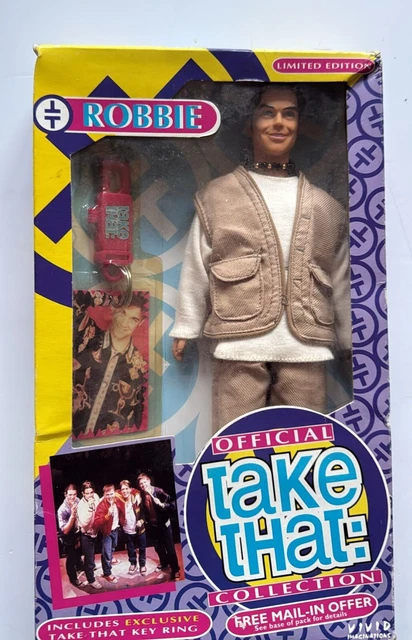 NRFB RARE TAKE THAT boyband ROBBIE WILLIAMS figure VIVID 1994 limited ...