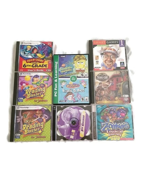 PC LOT LEARNING Games Zoombinis: Logical Journey Reading Blaster Jump ...