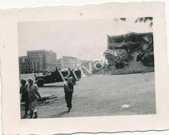 FOTO WK II Wehrmacht Vormarsch Ruinen Смоленск Smolensk Россия Russland ...