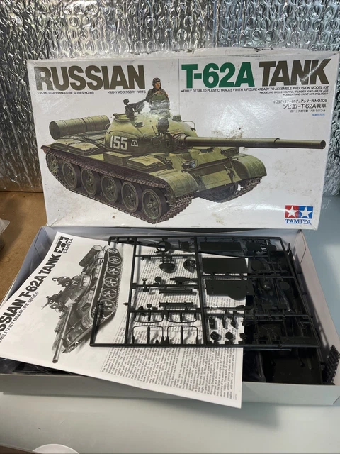 VINTAGE RUSSIAN T-62 A TANK MODEL KIT NEW OLD STOCK STILL SEALED 1/35 ...