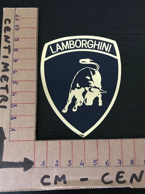 LAMBORGHINI LOGO GOLDEN Sticker Aufkleber Autocollant Vintage Countach ...