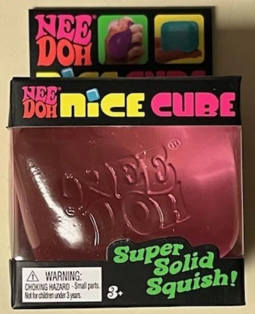 NEE DOH NICE Cube PINK Schylling Slow Squish Fidget Sensory Toy $11.50 ...