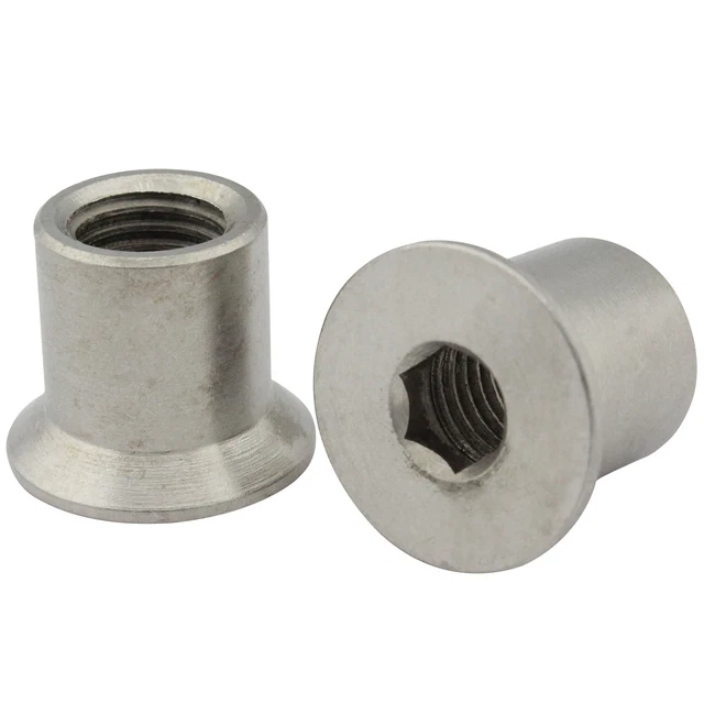 HÜLSENMUTTER MIT SENKKOPF und ISK M3 M4 M5 M6 M8 M10 M12 M16 ...