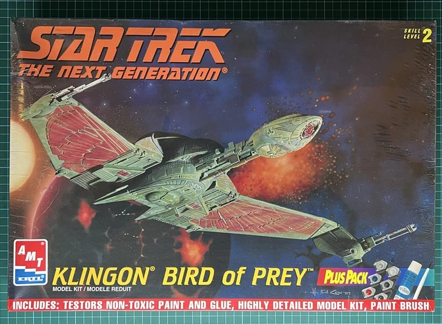 STAR TREK KLINGON Bird Of Prey PlusPack Model Kit AMT #8015 £117.00 ...