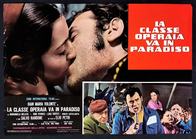 LA CLASSE OPERAIA VA IN PARADISO fotobusta poster Petri Volonté Operaio ...