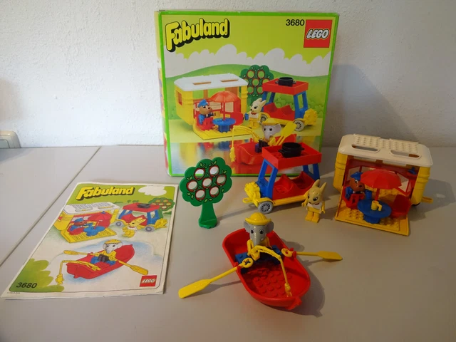 LEGO FABULAND 3680 Camping Caravan Wohnwagen Figuren mit OVP & BA 100% ...