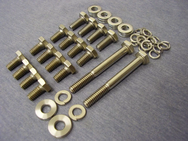 FORD KENT PRE-CROSSFLOW STAINLESS STEEL HEX Head Sump Bolt & Washer Kit ...