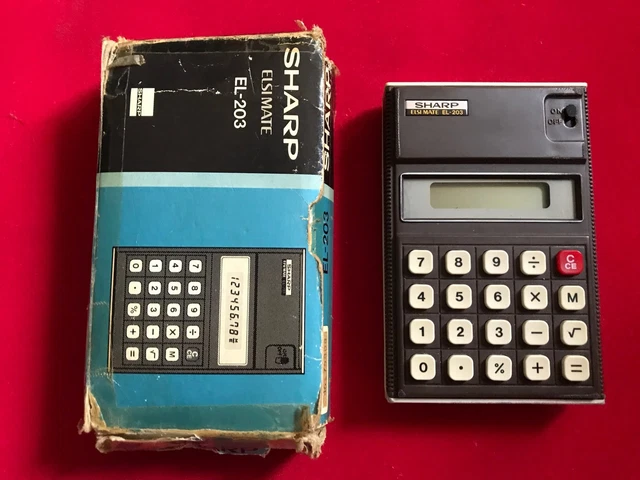 RARE ANCIENNE CALCULATOR SHARP ELSI MATE EL-203 calculatrice vintage ...